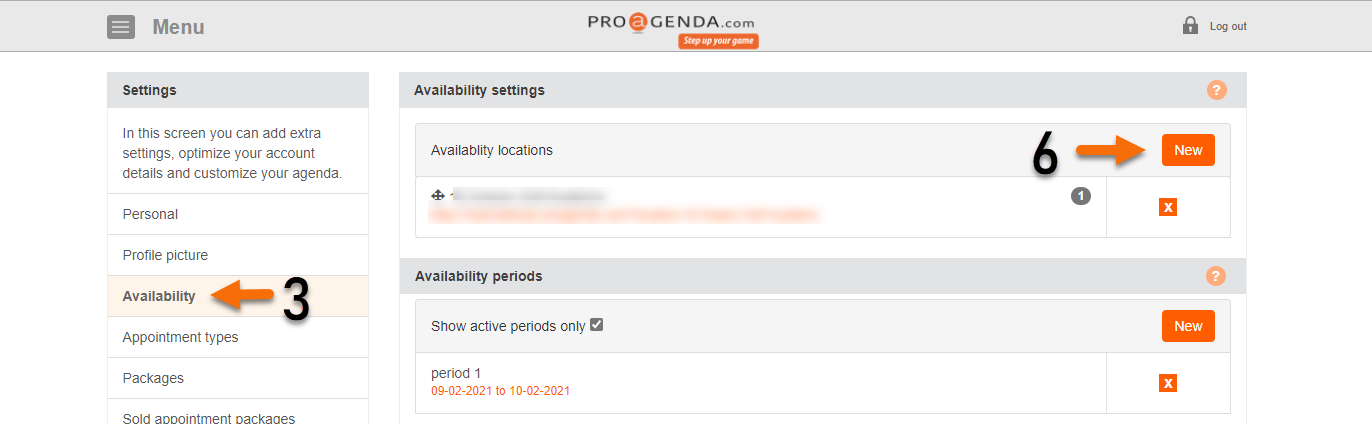 How do I set up availability for multiple locations?